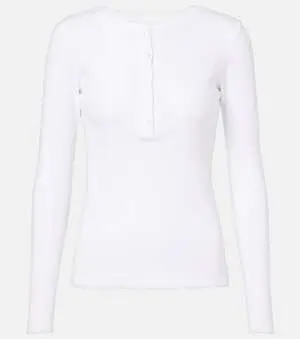 NILI LOTAN Jordan Henley Cotton T-shirt - Multicoloured