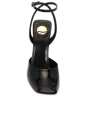 Saint Laurent Orhand Peep Toe Wedge - Nero