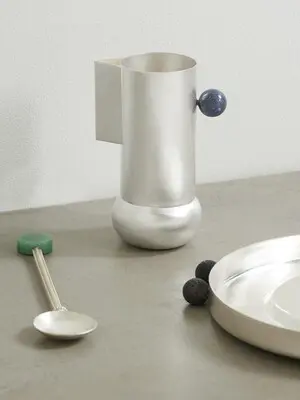 NATALIA CRIADO Plated And Lapis Lazuli Milk Jug