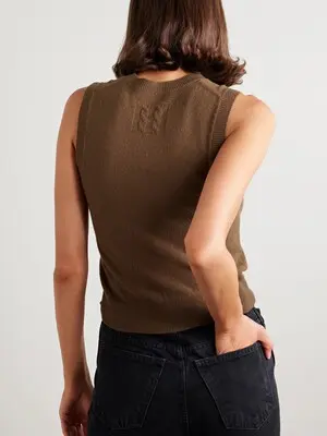 NILI LOTAN May Cashmere Tank - Brown