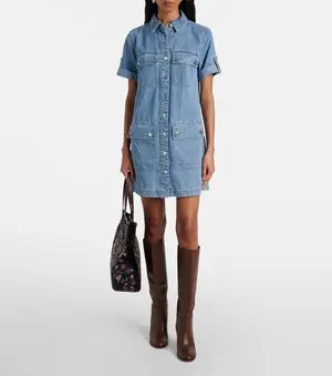 Veronica Beard Warren Denim Shirt Dress