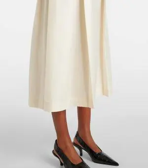 TOTEME Wool And Silk Midi Skirt