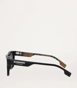 Burberry Acetate Rectangular Sunglasses - Black