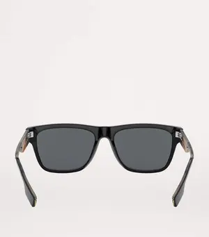 Burberry Acetate Rectangular Sunglasses - Black