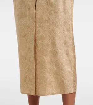 Max Mara Belted Silk Maxi Dress