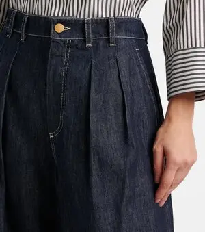 Max Mara High-rise Wide-leg Cotton Trousers