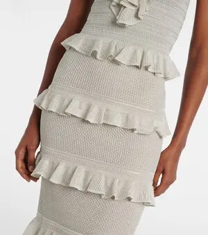 Zimmermann Metallic Frilled Maxi Dress