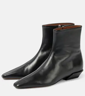 Paris Texas Leather Ankle Boots