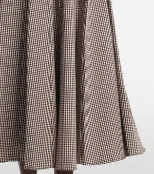 Staud Wells Checked Midi Dress - Multicoloured
