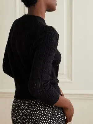 DÔEN Cassidy Pointelle-knit Alpaca-blend Cardigan