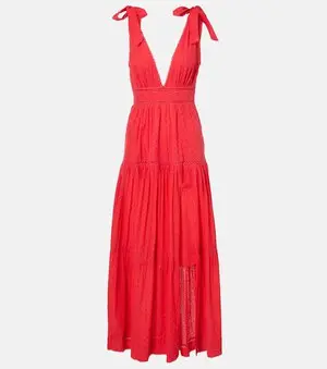 Poupette St Barth Cotton Dress - Red