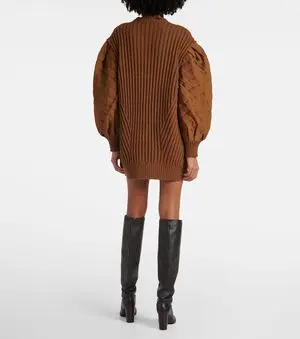 Max Mara Ottuso Ribbed-knit Virgin Wool Mini Dress