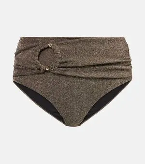 ALEXANDRA MIRO Dorit High-rise Bikini Bottoms - Gold