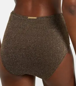 ALEXANDRA MIRO Dorit High-rise Bikini Bottoms - Gold