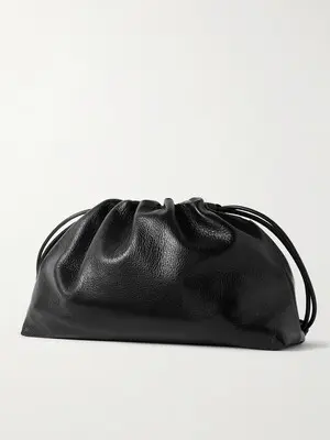 Loewe Flamenco Large Textured-leather Shoulder Bag - Black