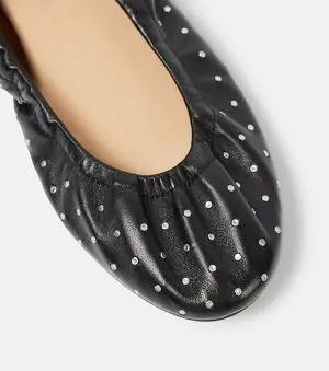 Isabel Marant Étoile Belna Embellished Leather Ballet Flats