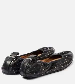 Isabel Marant Étoile Belna Embellished Leather Ballet Flats