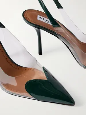 Alaïa Le Cœur Patent-leather And Pvc Slingback Pumps