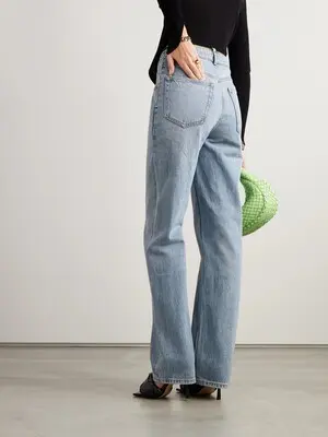 Alexander Wang Nameplate Embellished Mid-rise Straight-leg Jeans