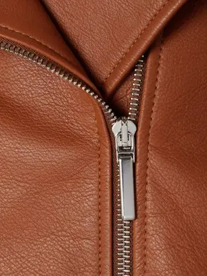 Rosetta Getty Textured Leather Biker Jacket