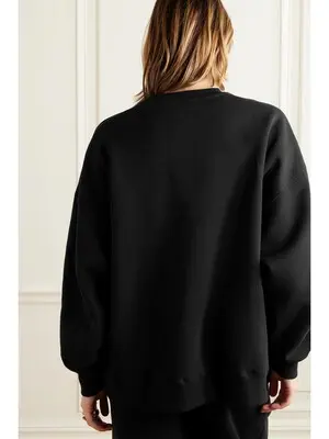ROTATE BY BIRGER CHRISTENSEN Iris Appliquéd Organic Cotton-jersey Sweatshirt
