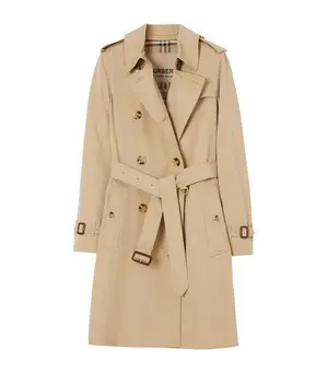 Burberry Kensington Mid-length Trench Coat - Yellow