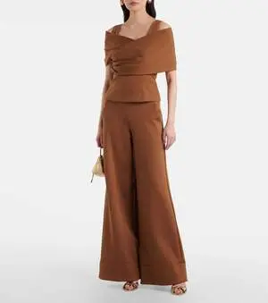 Max Mara Fagiani Wide-leg Trousers - Brown