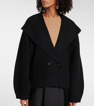 TOTEME Wool-blend Cardigan - Black