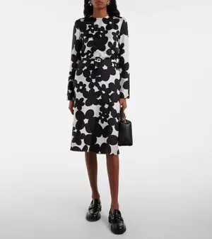 Marni Printed Silk Midi Dress