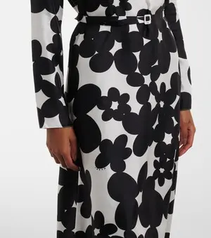Marni Printed Silk Midi Dress