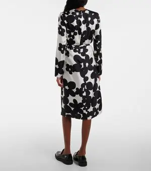 Marni Printed Silk Midi Dress