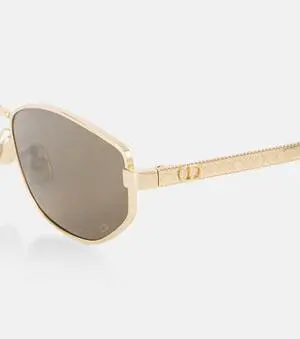 Dior Cannage B1u Oval Sunglasses - Gold