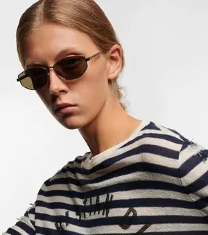 Dior Cannage B1u Oval Sunglasses - Gold