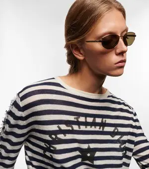 Dior Cannage B1u Oval Sunglasses - Gold