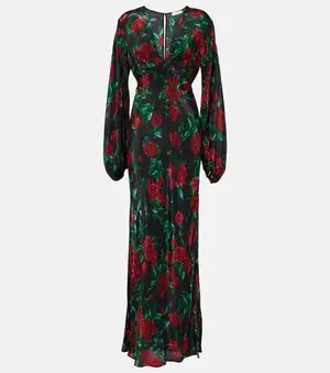 ALEXANDRA MIRO Eleanor Floral Maxi Dress - Black