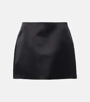 LISA YANG Silk Satin Mini Skirt