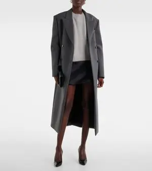 LISA YANG Silk Satin Mini Skirt
