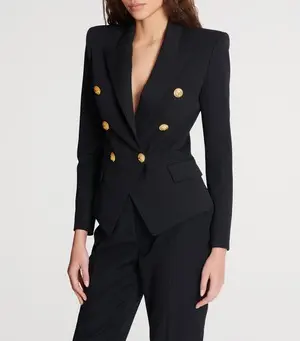 Balmain Wool Double-breasted Blazer