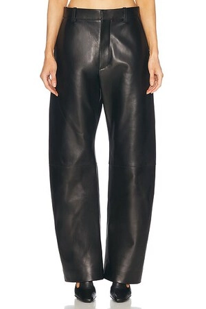 Bottega Veneta Leather Straight Leg Trousers