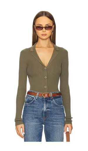 LOVERS AND FRIENDS Meriah Polo Cardigan - Olive