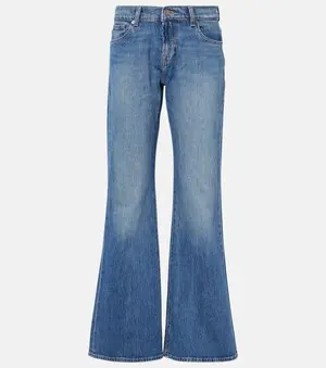 7 For All Mankind High-rise Flared Jeans - Blue
