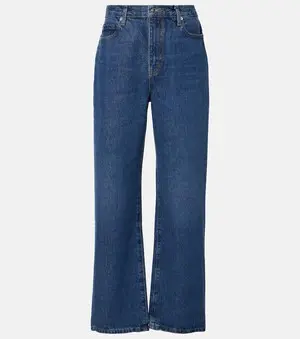FRAME Le Jane Ankle High-rise Straight Jeans - Blue