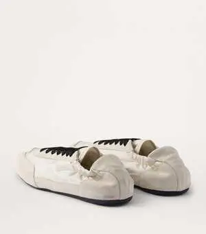 Prada Re-nylon And Suede Collapse Sneakers - Neutral