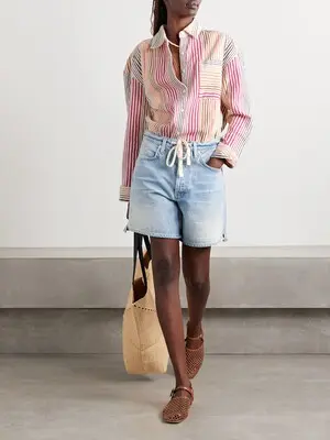LEMLEM Mariam Striped Cotton-blend Shirt