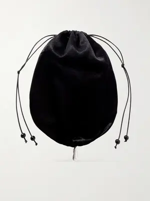 SOPHIE BUHAI Teardrop Embellished Satin Pouch - Black
