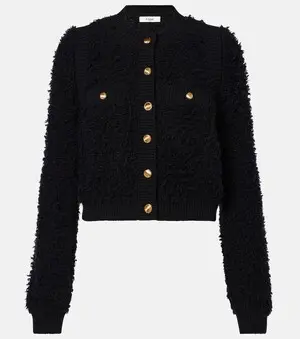 Chloé Cropped Mohair-blend Tweed Jacket