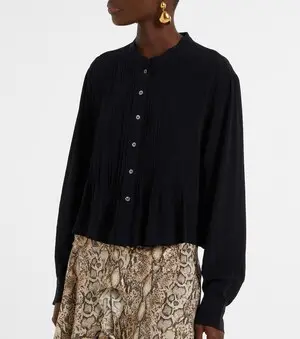 Isabel Marant Étoile Adzara Chiffon Blouse - Black