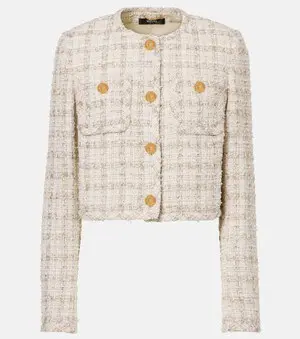 Versace Medusa Tweed Cropped Jacket