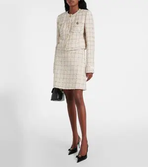 Versace Medusa Tweed Cropped Jacket