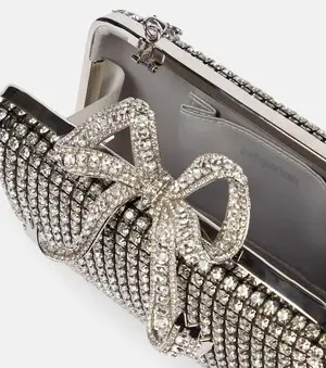 SELF-PORTRAIT Bow Embellished Clutch
